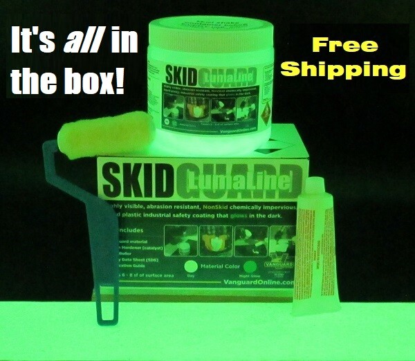 SkidGuard LumaLine Liquid Plastic Kit (not paint!) Glows in the dark ...